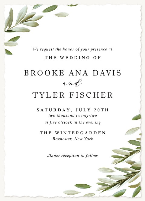 Simple Greenery | Wedding Invitations
