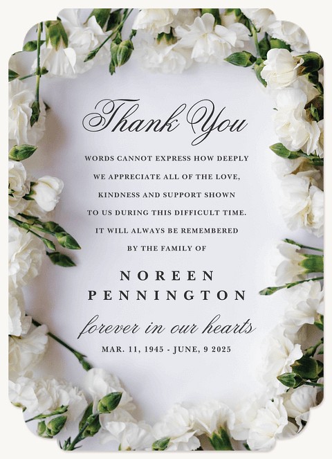 Floral Frame | Memorial & Sympathy Cards