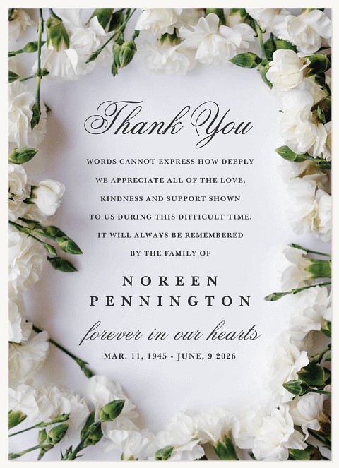 Floral Frame | Memorial & Sympathy Cards