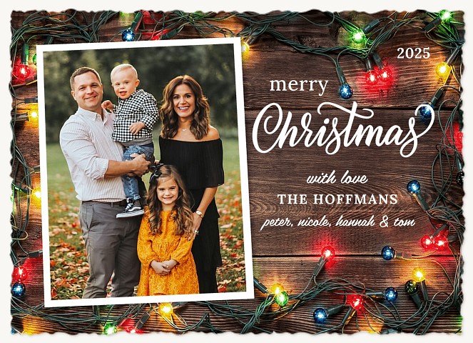 Rustic Twinkle | Personalized Holiday Cards