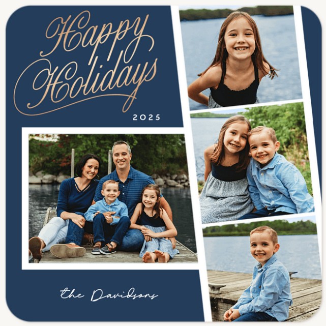 Fancy Four Square | Photo Holiday Cards