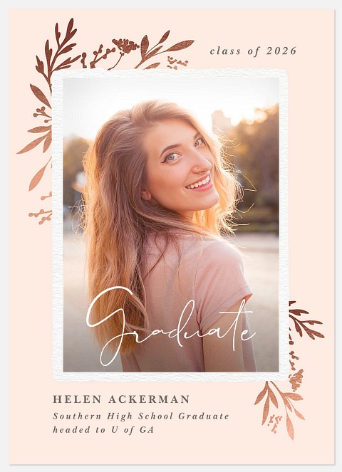 Foraged Frame | Graduation Invitations | PhotoAffections