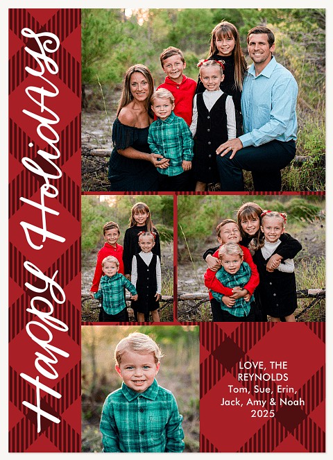 Classic Plaid Collage | Photo Holiday Cards | Simply to Impress