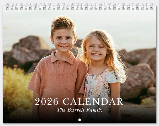 Simple Serif Calendar | Personal Creations UK