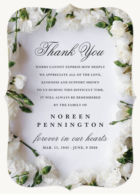 Floral Frame | Memorial & Sympathy Cards