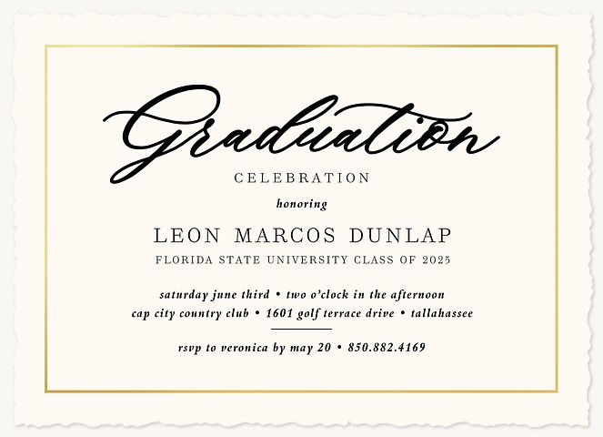 Formal Frame | Graduation Invitations
