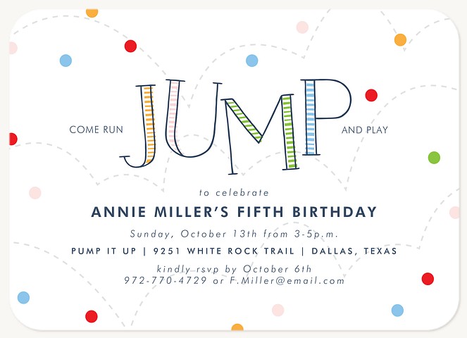 Run, Jump, Play | Kids Birthday Invitations