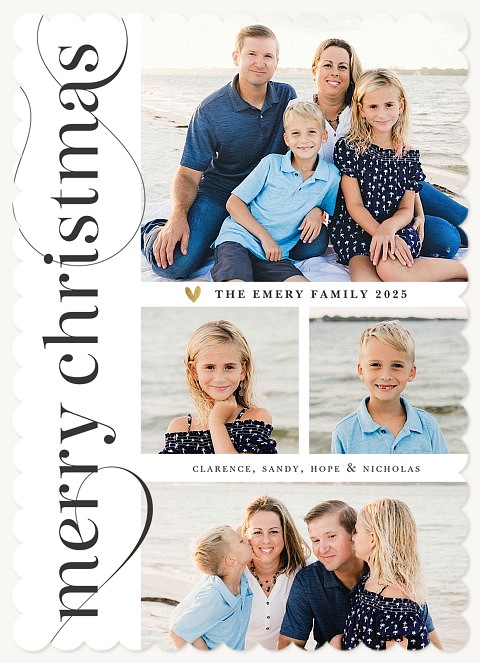 Side Swirls | Personalized Holiday Cards