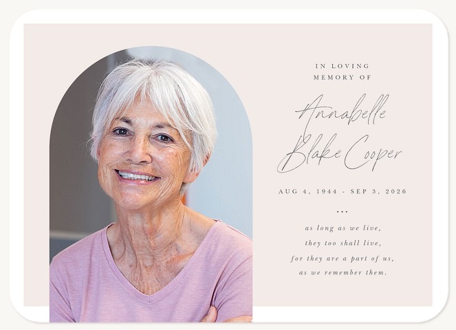 Scripted Arch | Memorial & Sympathy Cards