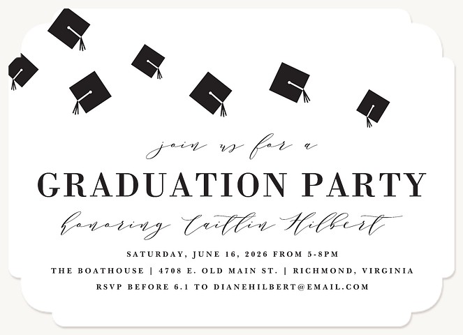 Hat Toss | Graduation Invitations