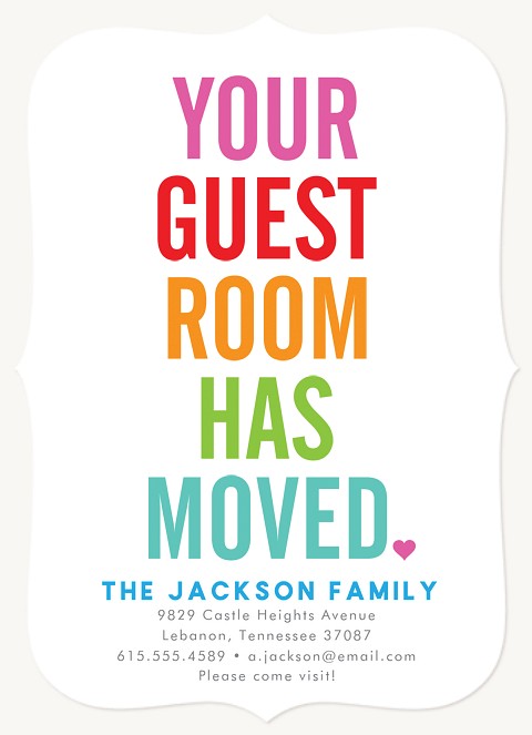 Guest Room | Moving Announcements