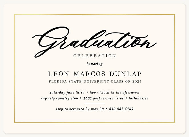 Formal Frame | Graduation Announcements
