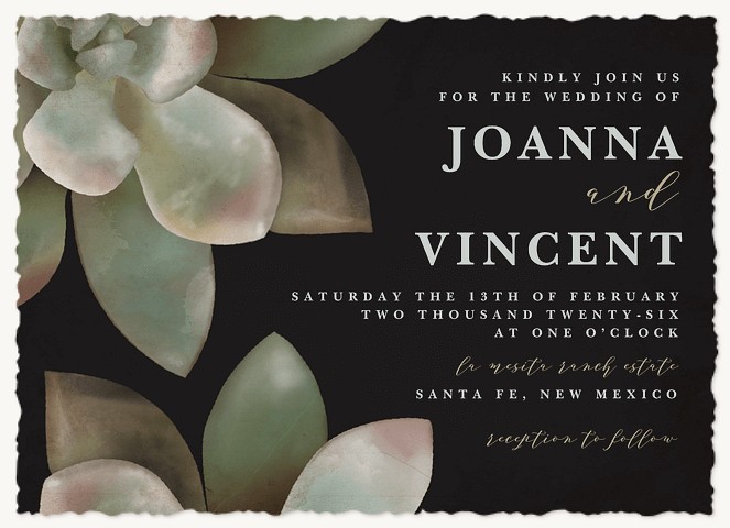 Bold Succulent | Wedding Invitations