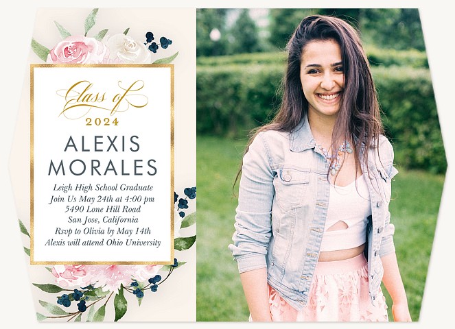 Graceful Floral | Graduation Announcements